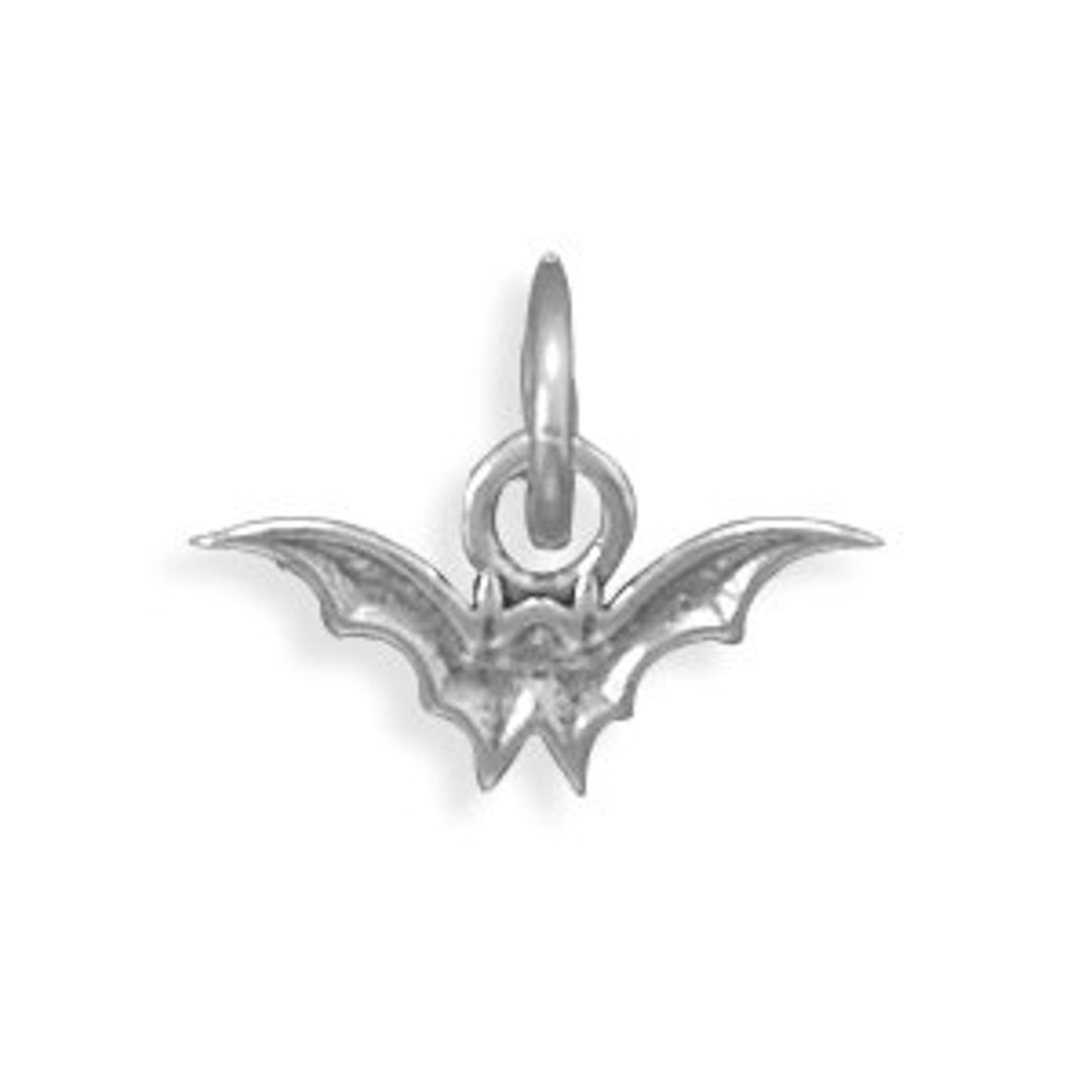 Bat Charm, Sterling Silver Halloween Bat Charm, Bracelet Charm, Pendant ...
