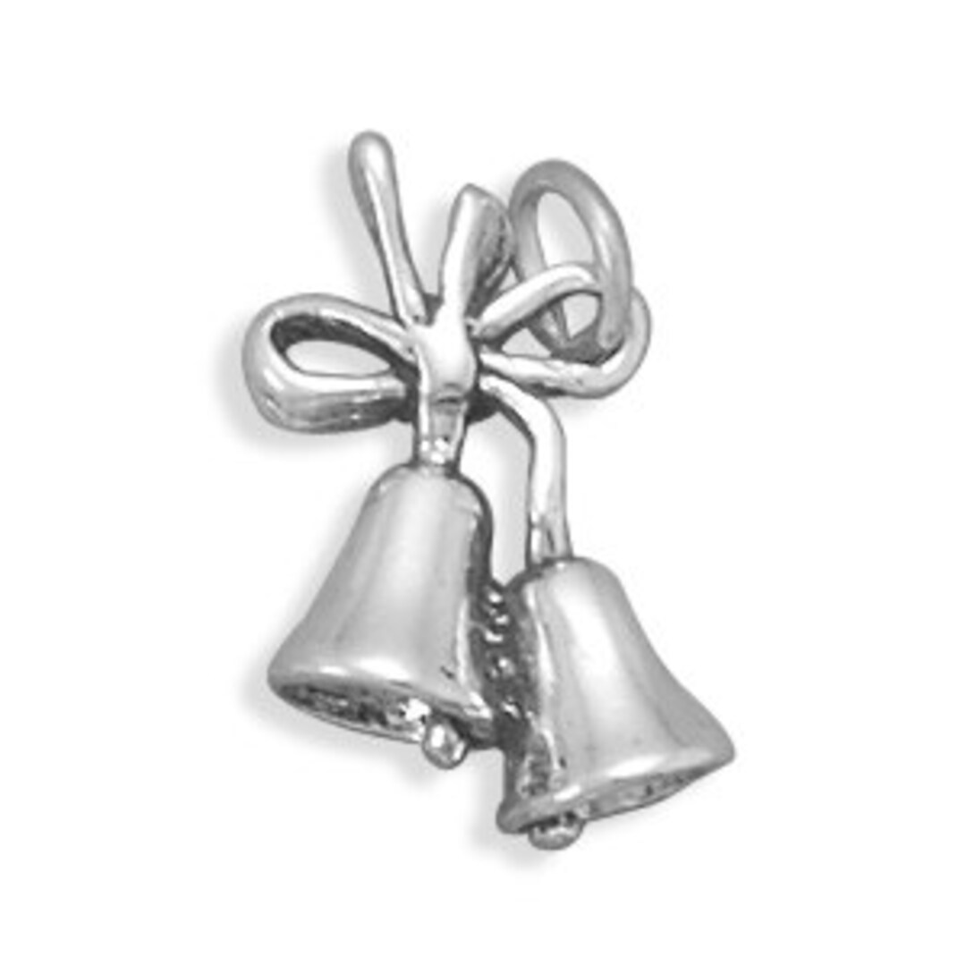 Double Bells Charm, Wedding Bells Charm, Christmas Bells, Jingle Bells ...