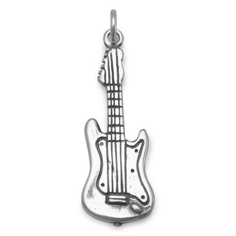 Electric Guitar Charm Rock Guitar Charm Musical Instrument - Etsy