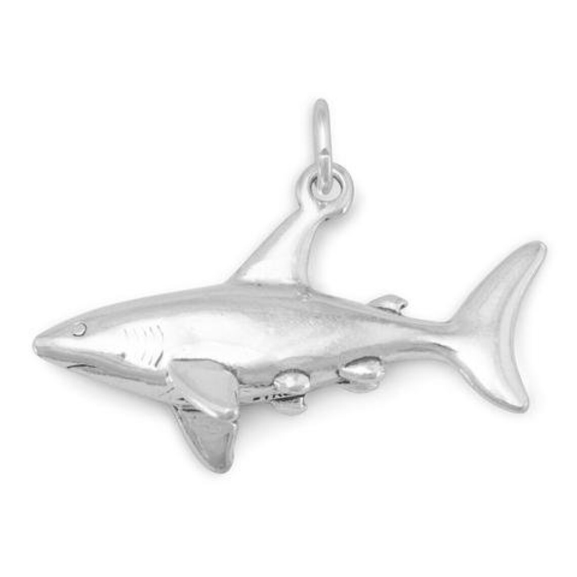 Shark Charm / Stamped .925 Sterling Silver Shark Charm / Jaws - Etsy