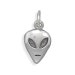 Alien Charm, Alien Head, Sterling Silver Alien, Martian Charm, Sterling ...