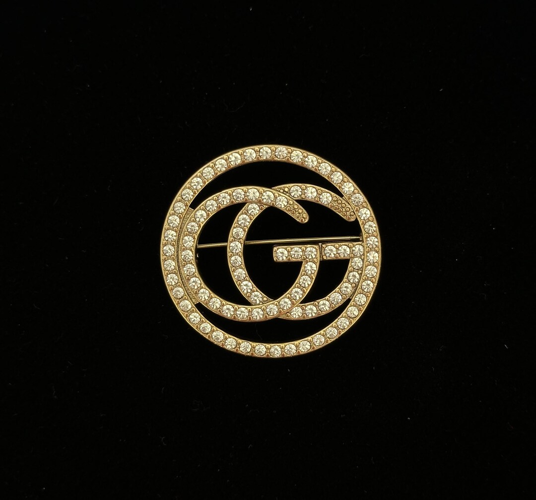 Vintage Stylish Gucci Circle Diamond Dangle Brooches - Etsy