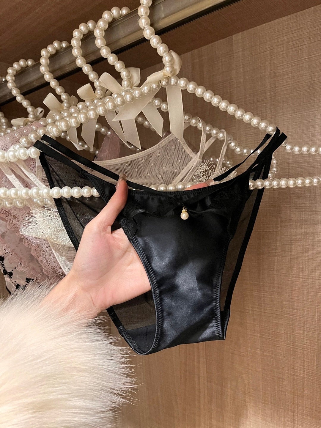 Lace Satin Smooth Mesh Lingerie Pink, Black, White Intimates Sleepwear ...