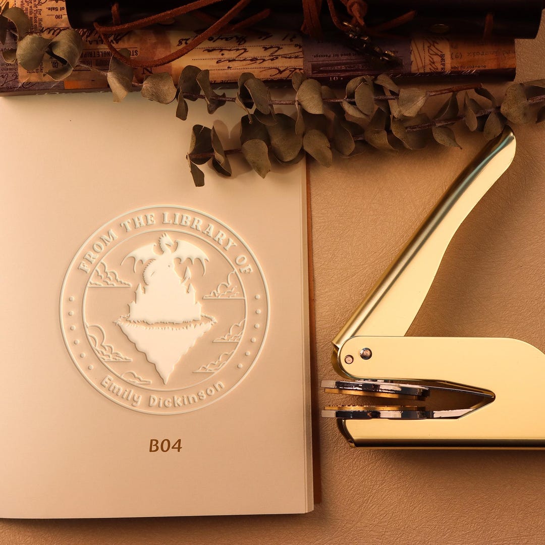 Personalized Book Embosser｜dragon Book Embosser｜library Embosser Stamp ...