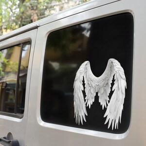 White Wings Transparent Window Decal Sticker - Etsy