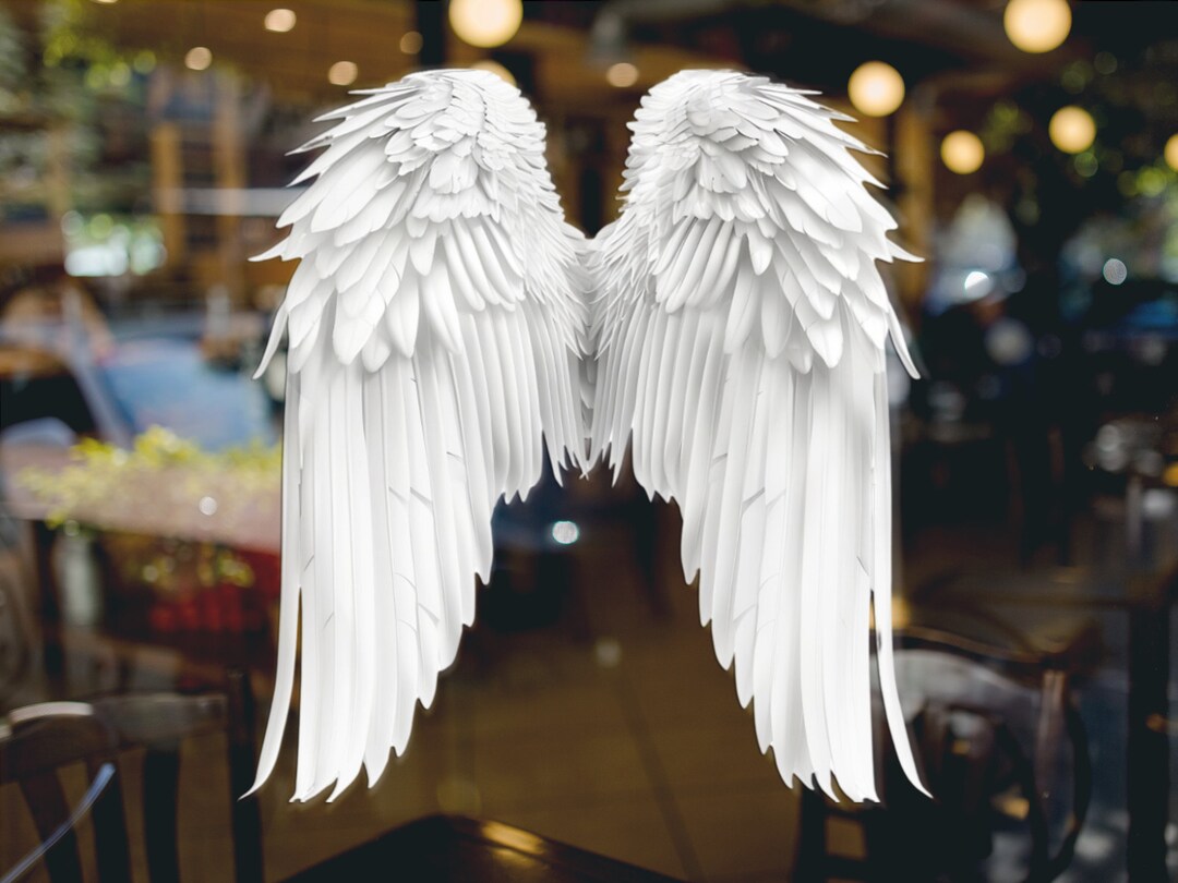 White Wings Transparent Window Decal Sticker - Etsy