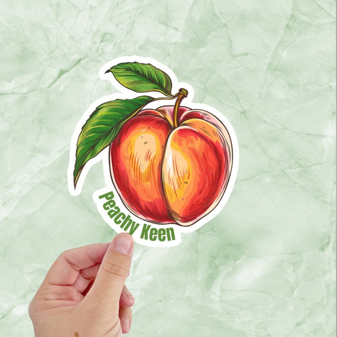 Peachy Keen HQ Vinyl Satin Sticker - Etsy