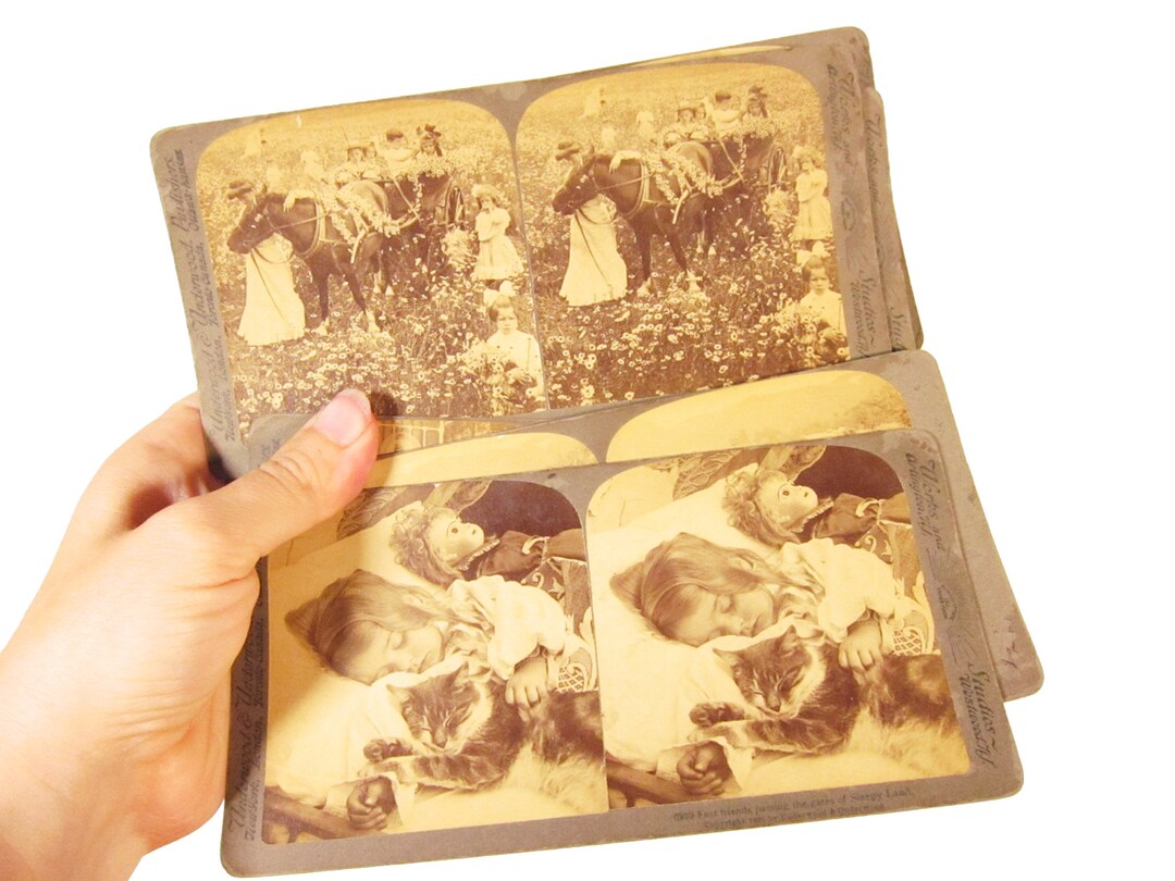 Antique Stereoscope Cards Set of 7 Vintage Stereoscopic Photos ...