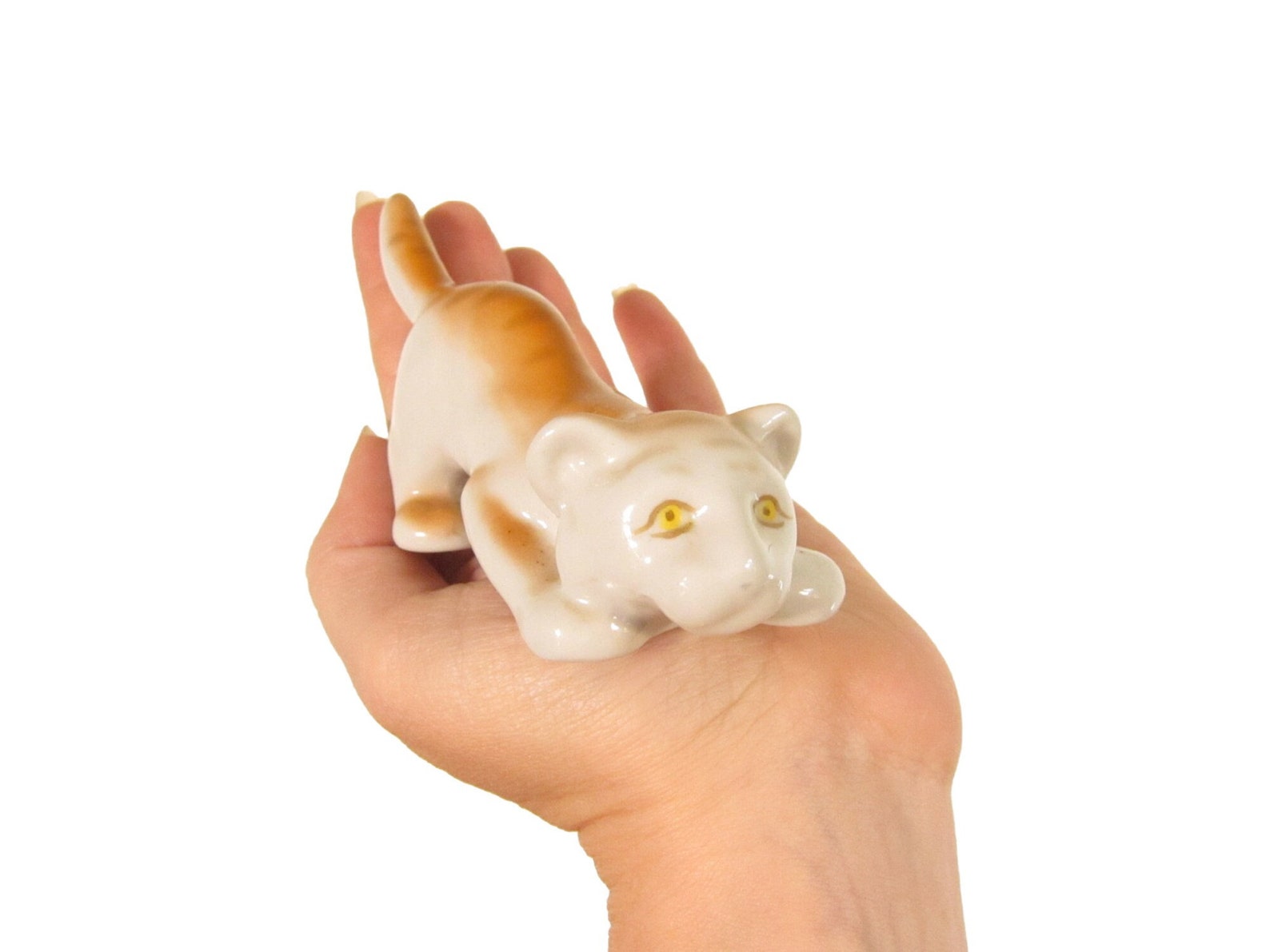 Vintage Ukrainian Ceramic Tiger Figurine Ceramic Tiger Cub | Etsy