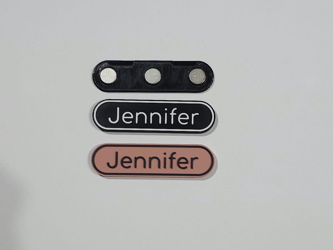 Personalized 3D Name Tag for Clothing | Rounded Style, No Pins ...
