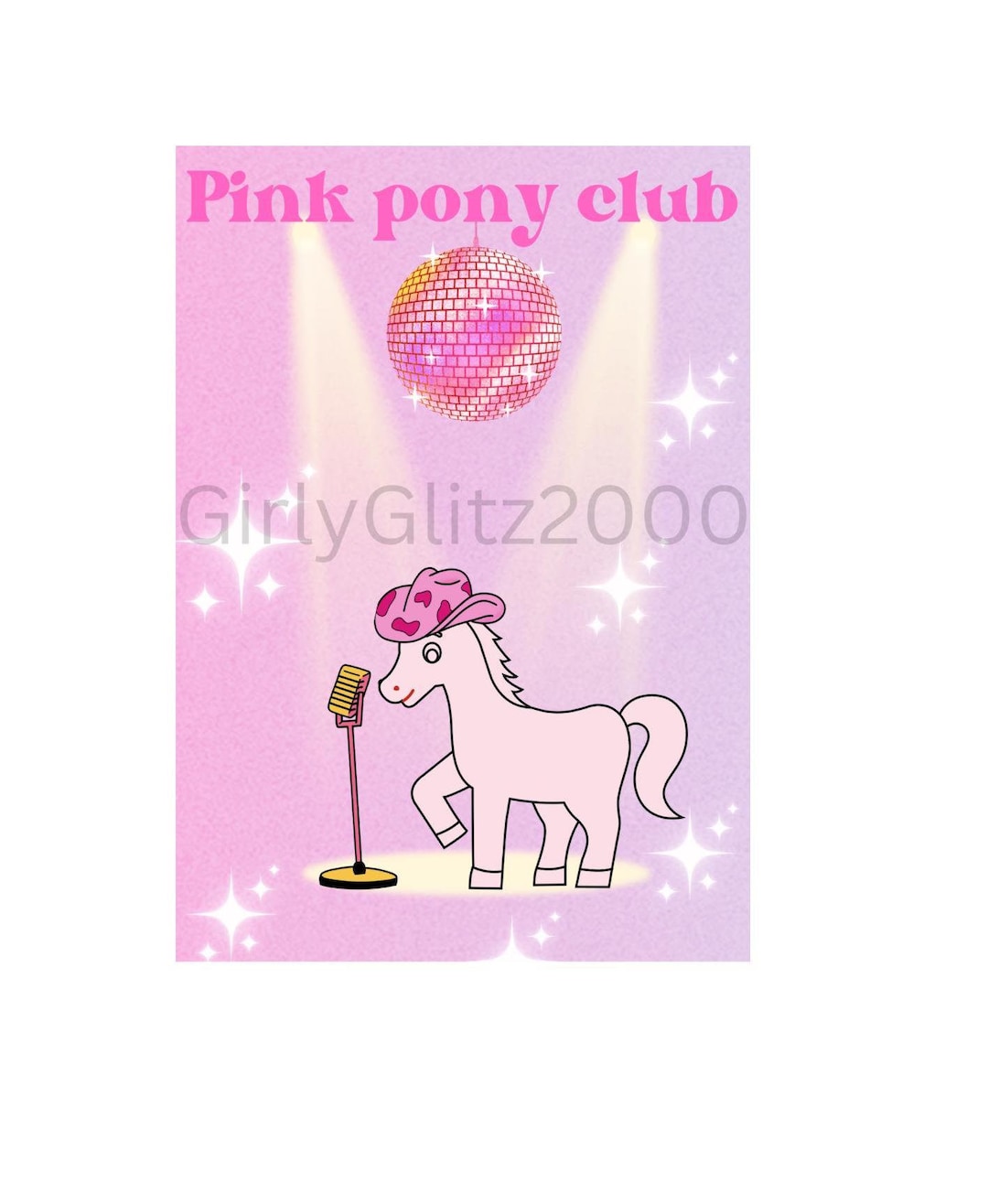 Pink Pony Club Inspired Print | Retro Neon Wall Art | Chappell Roan ...