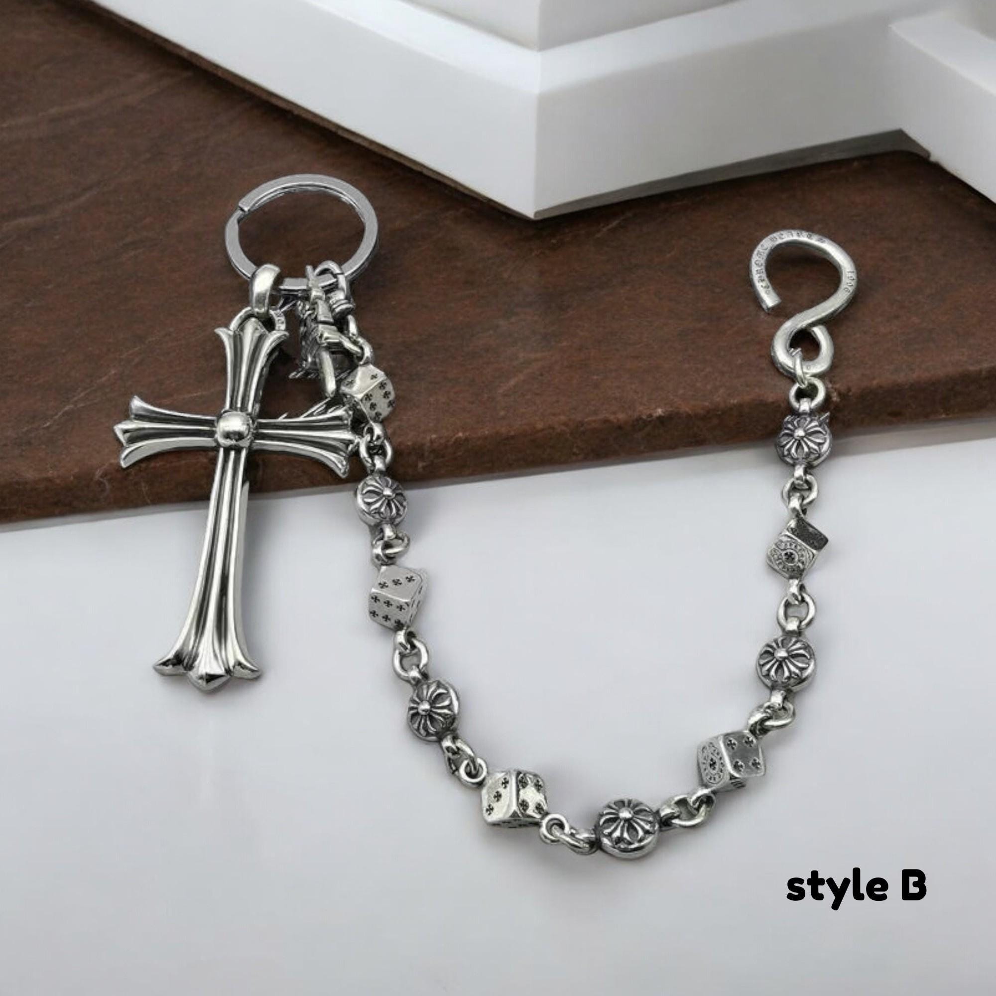 Chrome Hearts Jeans Chain, Vintage Chrome Hearts Wallet Chain, Dice ...