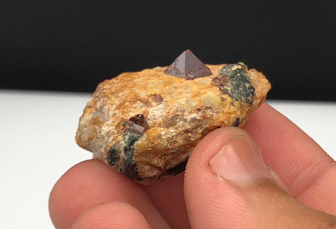 Red Zircon Crystal Specimen – Rare Raw Gemstone From Pakistan | Natural ...