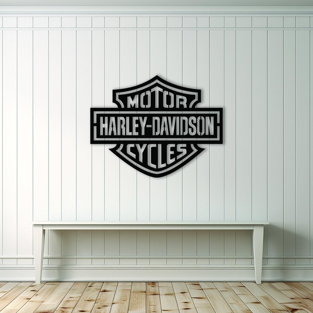 Harley Davidson, Custom Sports Sign, Metal Sign, Football Team Sign ...