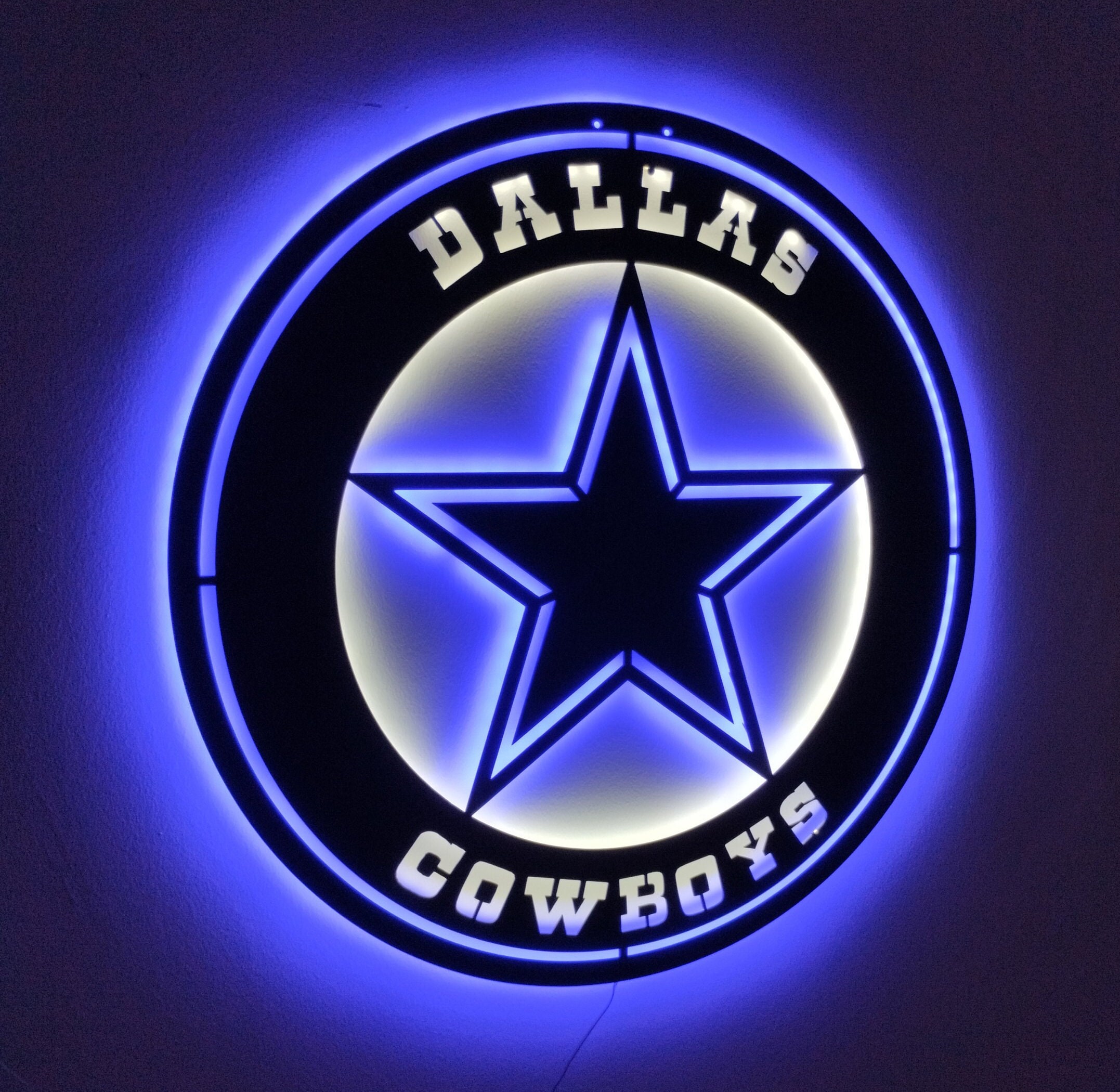 Custom Sports Team Sign, Dallas Cowboys, Metal Wall Decor, Football ...