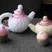 Knitted Play Tea Set , Tea for Two, Tea Party, Play Food - Etsy