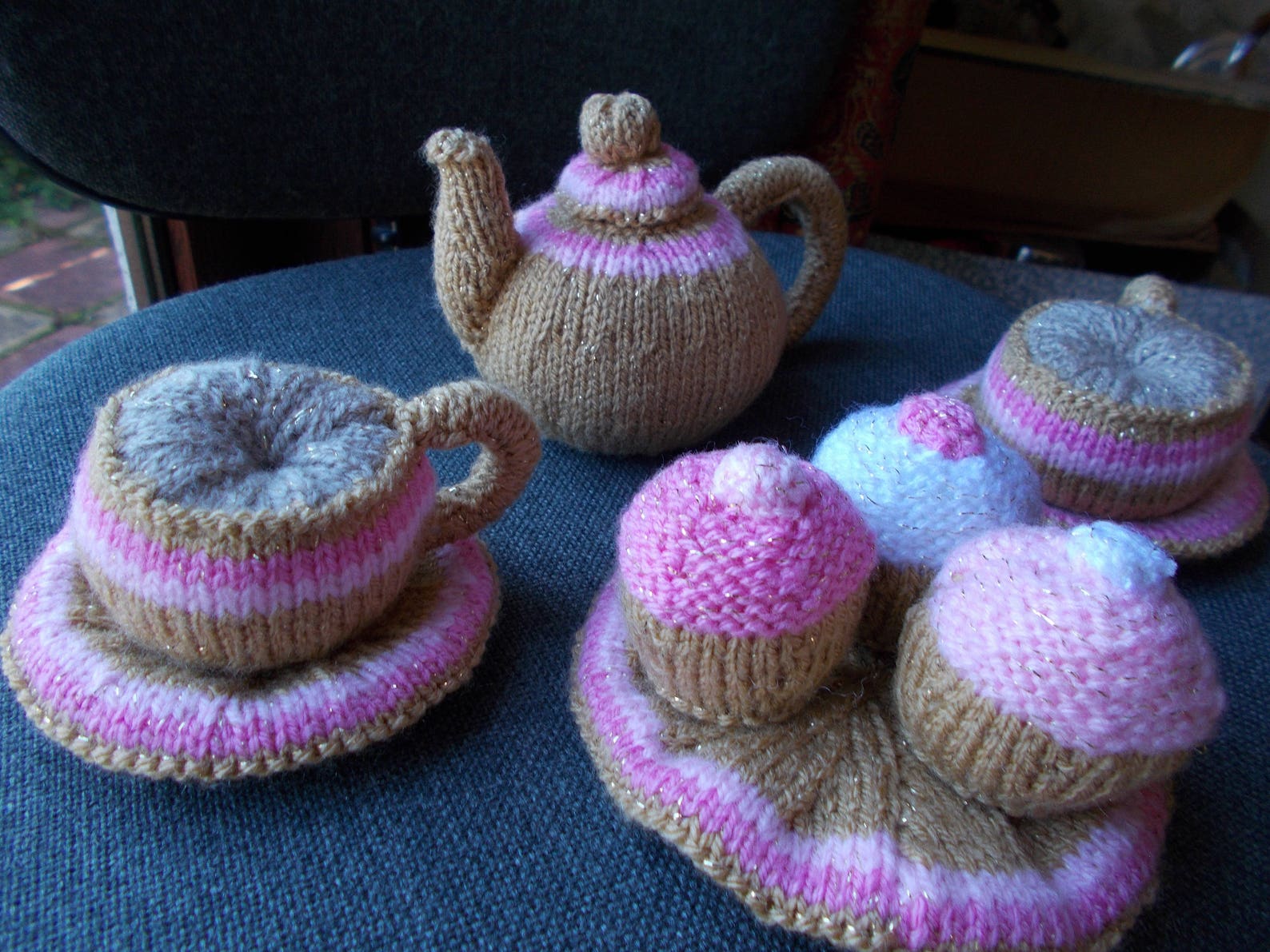 Knitted Play Tea Set Knitted Play Food Toy Tea Set Play | Etsy UK