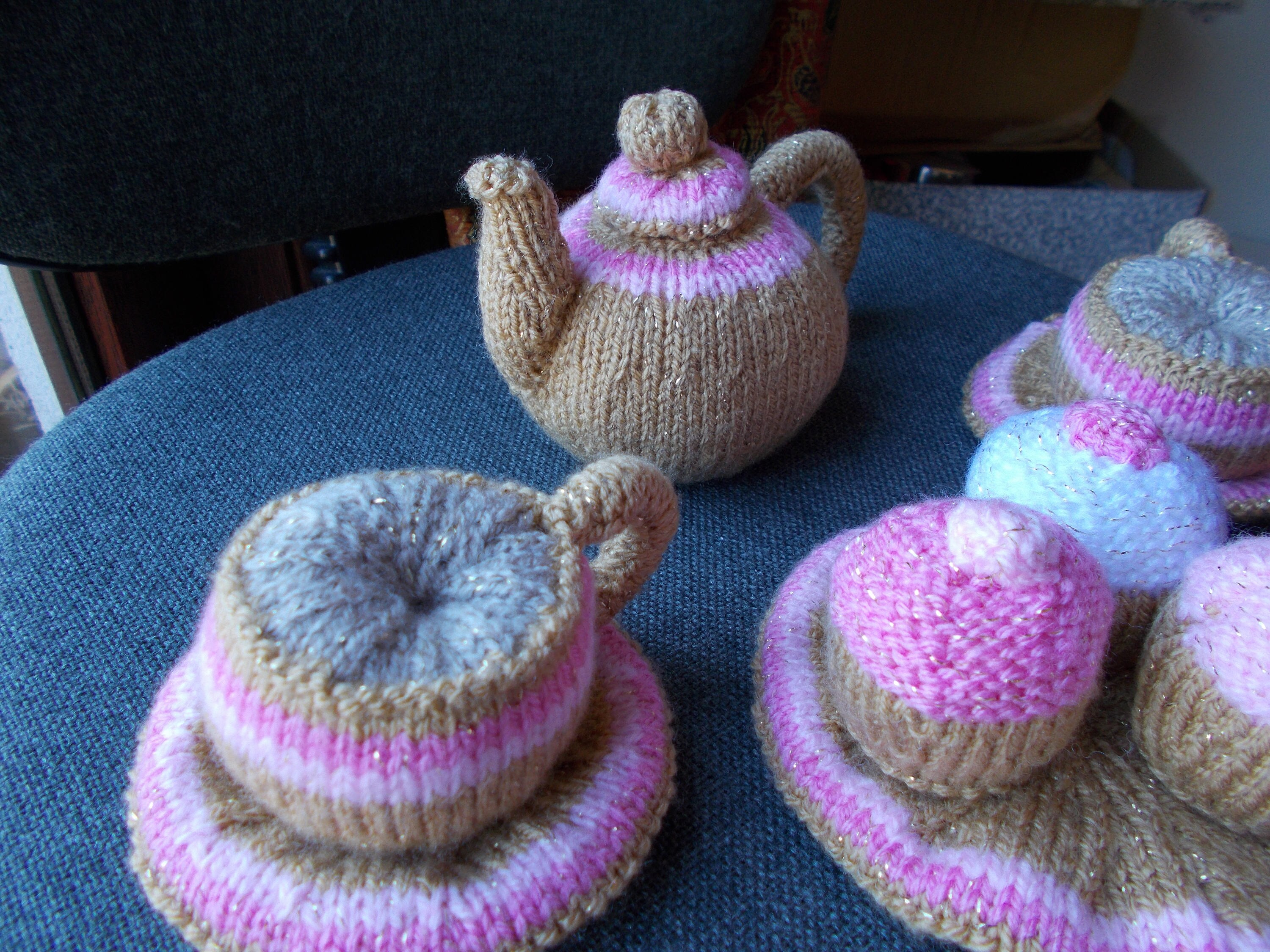 Knitted Play Tea Set Knitted Play Food Toy Tea Set Play - Etsy UK