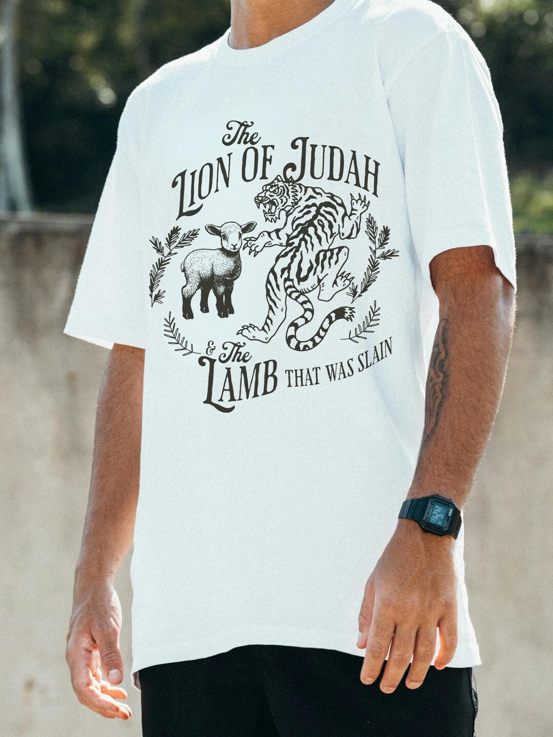 The Lion of Judah and the Lamb Christian Tee Shirt Christian Gift ...