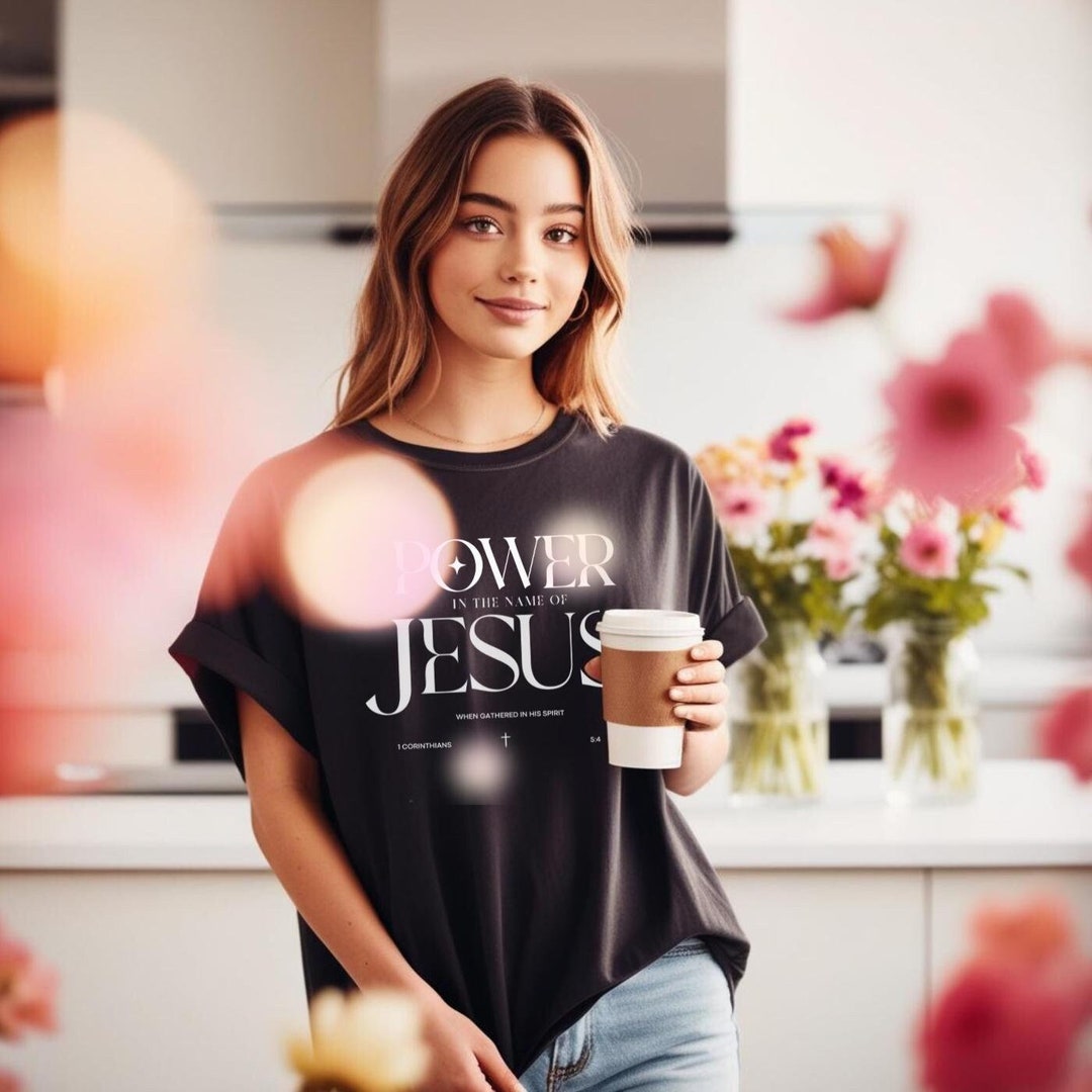 Power in His Name Jesus Christian T-shirt, Christian Shirt, Biblical ...