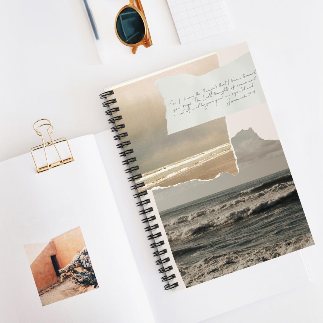 Bible Verse Christian Spiral Notebook Ruled Line Faith Journal ...