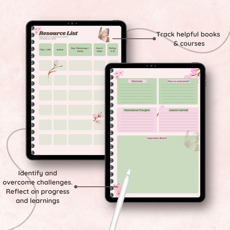 Digital Goals Planner / Printable Goal Setting Workbook / PDF ...