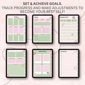 Digital Goals Planner / Printable Goal Setting Workbook / PDF ...