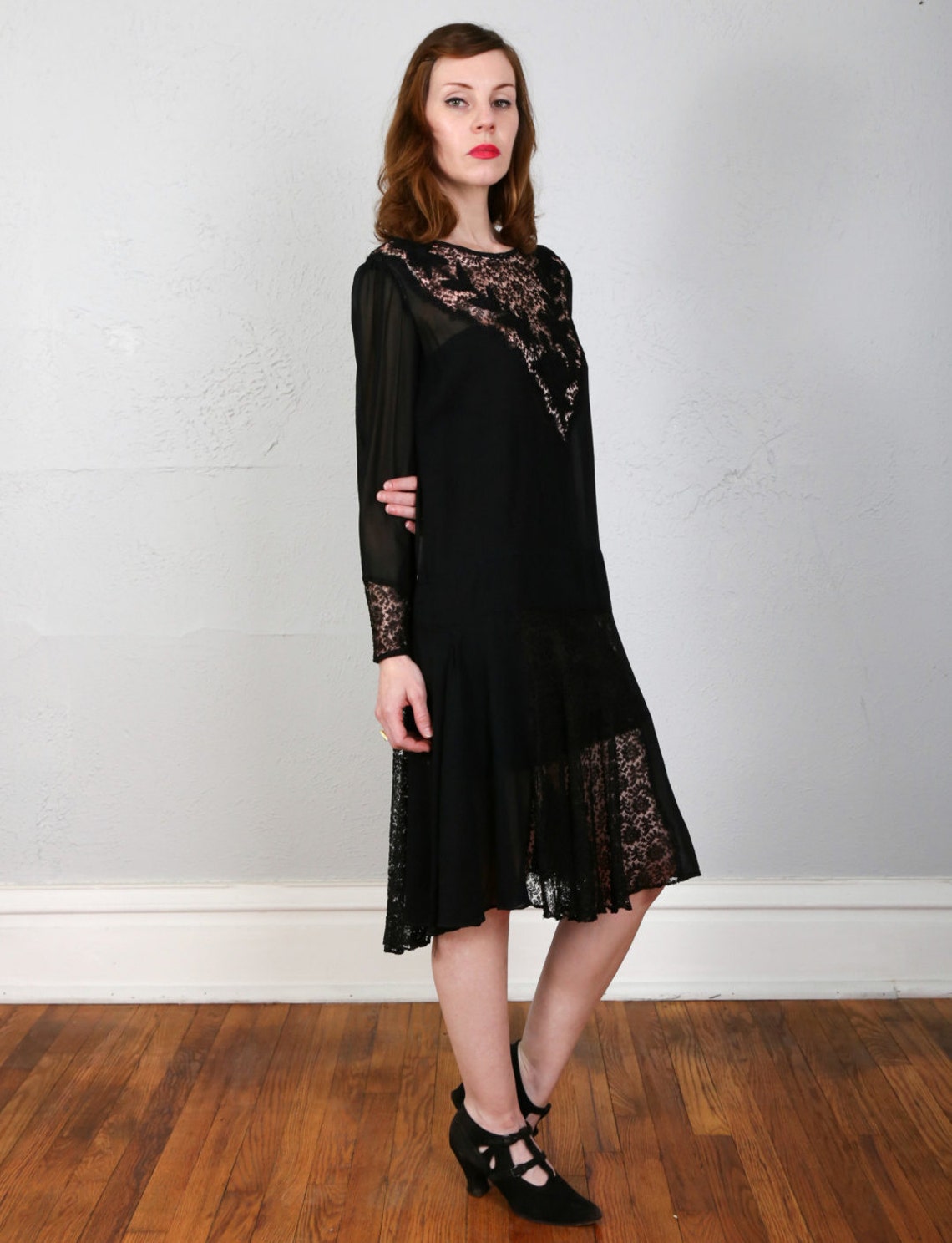 1920s Lace Dress FLAPPER GOWN - Etsy