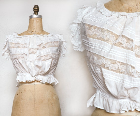 1900s Edwardian Lace Blouse - Gem 1900s Edwardian Lace Blouse - Gem