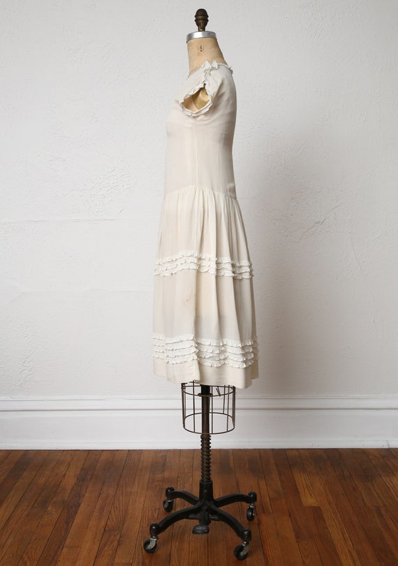SALE Antique White Ruffle Dress - Gem