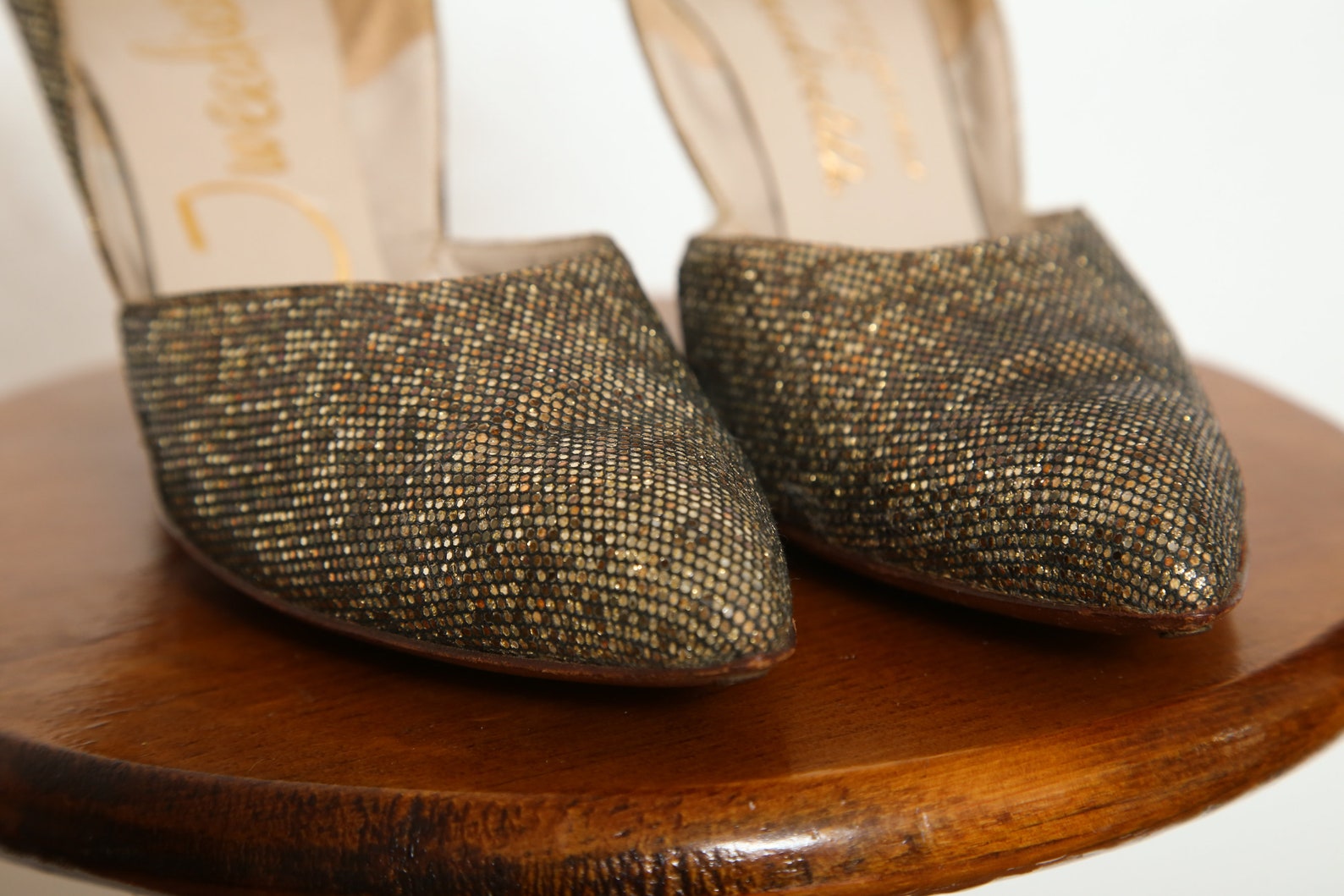 Gold Stiletto High Heel Shoes . Fancy Footwear - Etsy