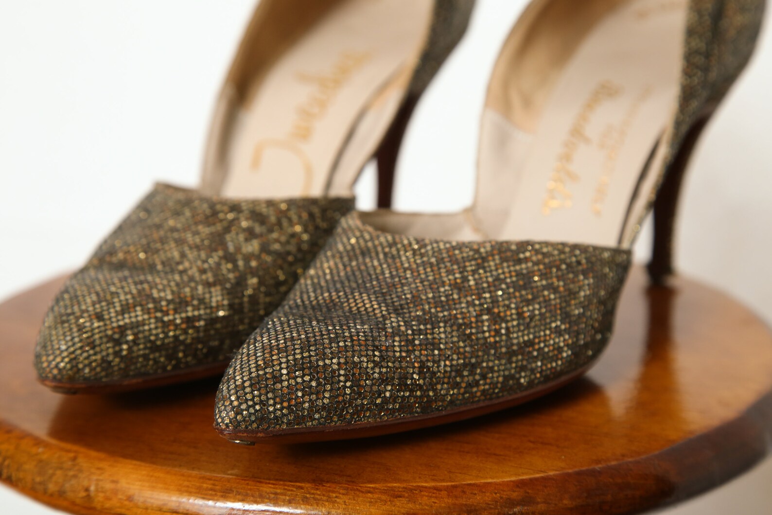 Gold Stiletto High Heel Shoes . Fancy Footwear - Etsy