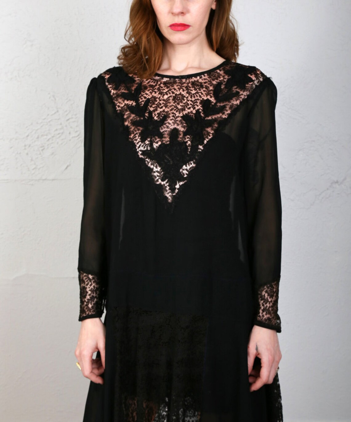 1920s Lace Dress FLAPPER GOWN - Etsy