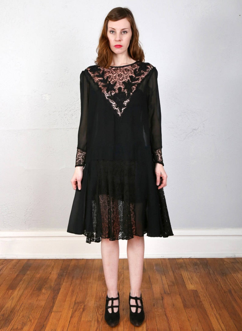 1920s Lace Dress FLAPPER GOWN - Etsy