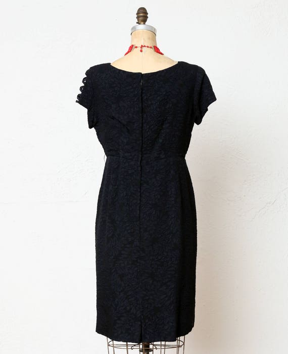 1960s Ribbon Knit Cocktail Dress LBD - Gem