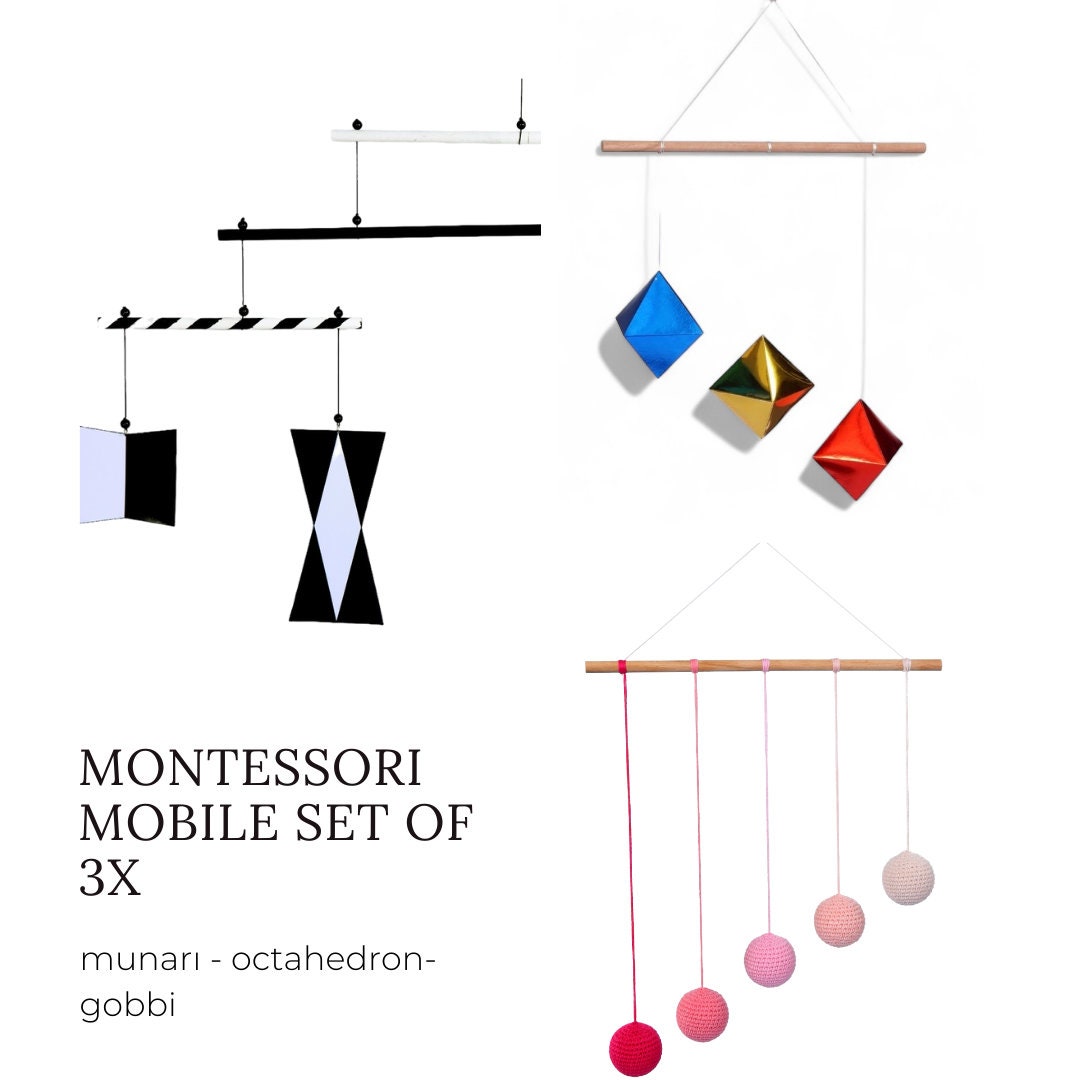 Montessori Mobile Set 3x, Munari Mobile, Gobbi Mobile, Octahedron ...