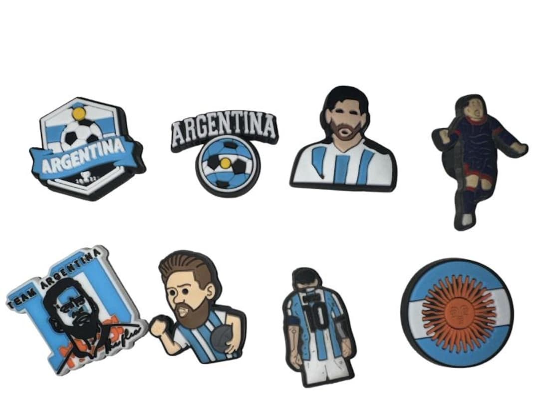 Lionel Messi Croc Charms 8pk - Etsy