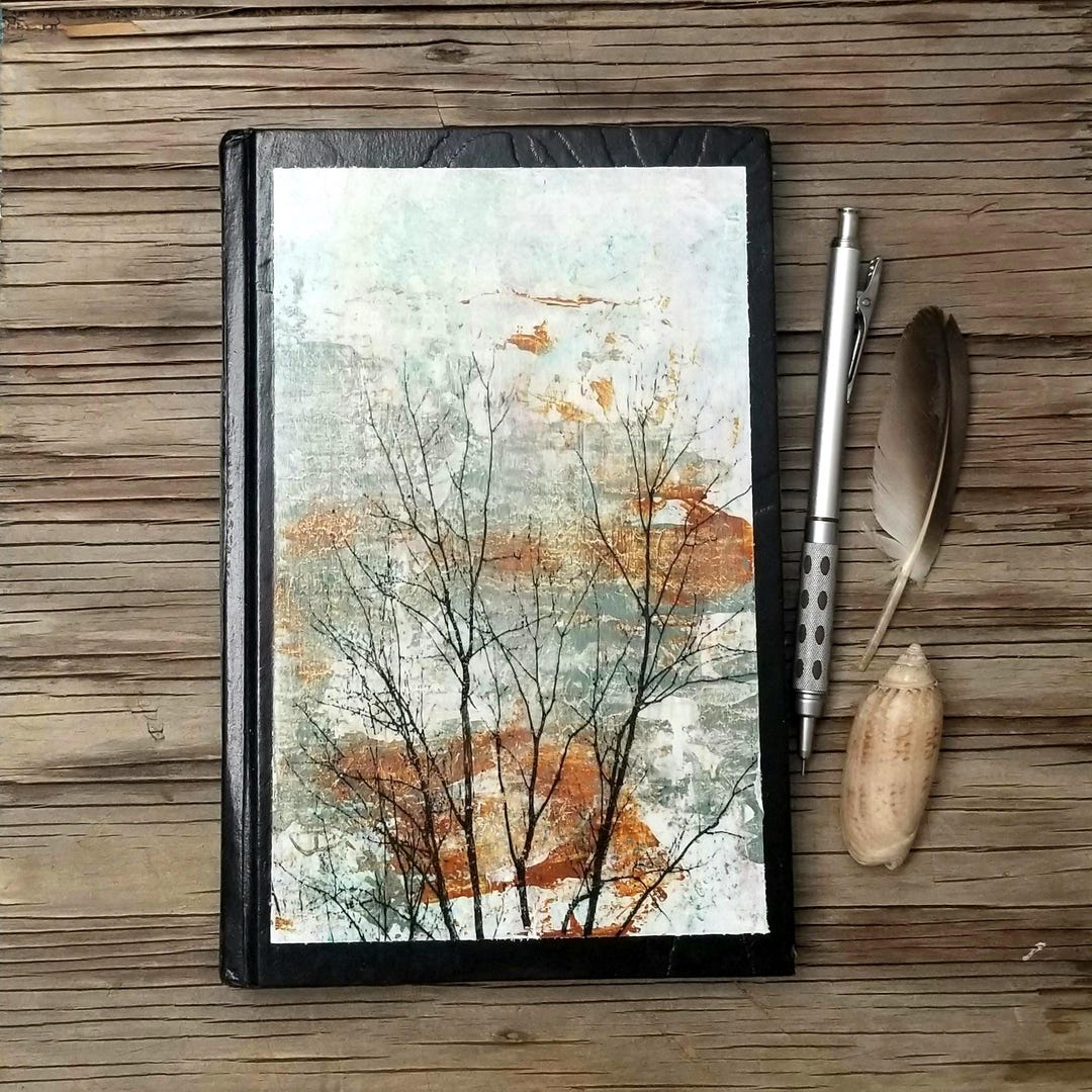 Tree Rising Art Journal 20 - Unique Art Junk Hand Painted Journal ...