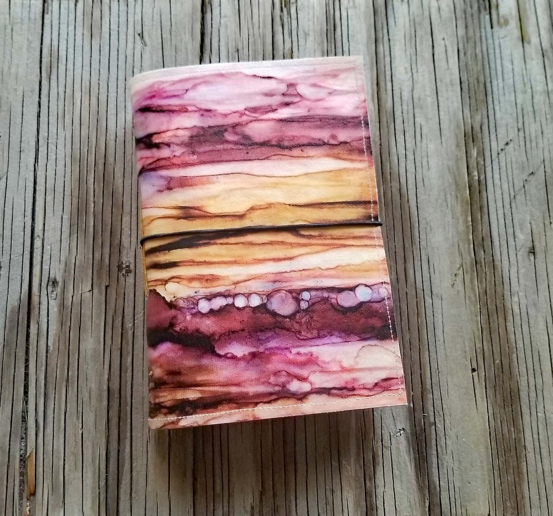 Sunset journal original art journal sketchbook planner | Etsy