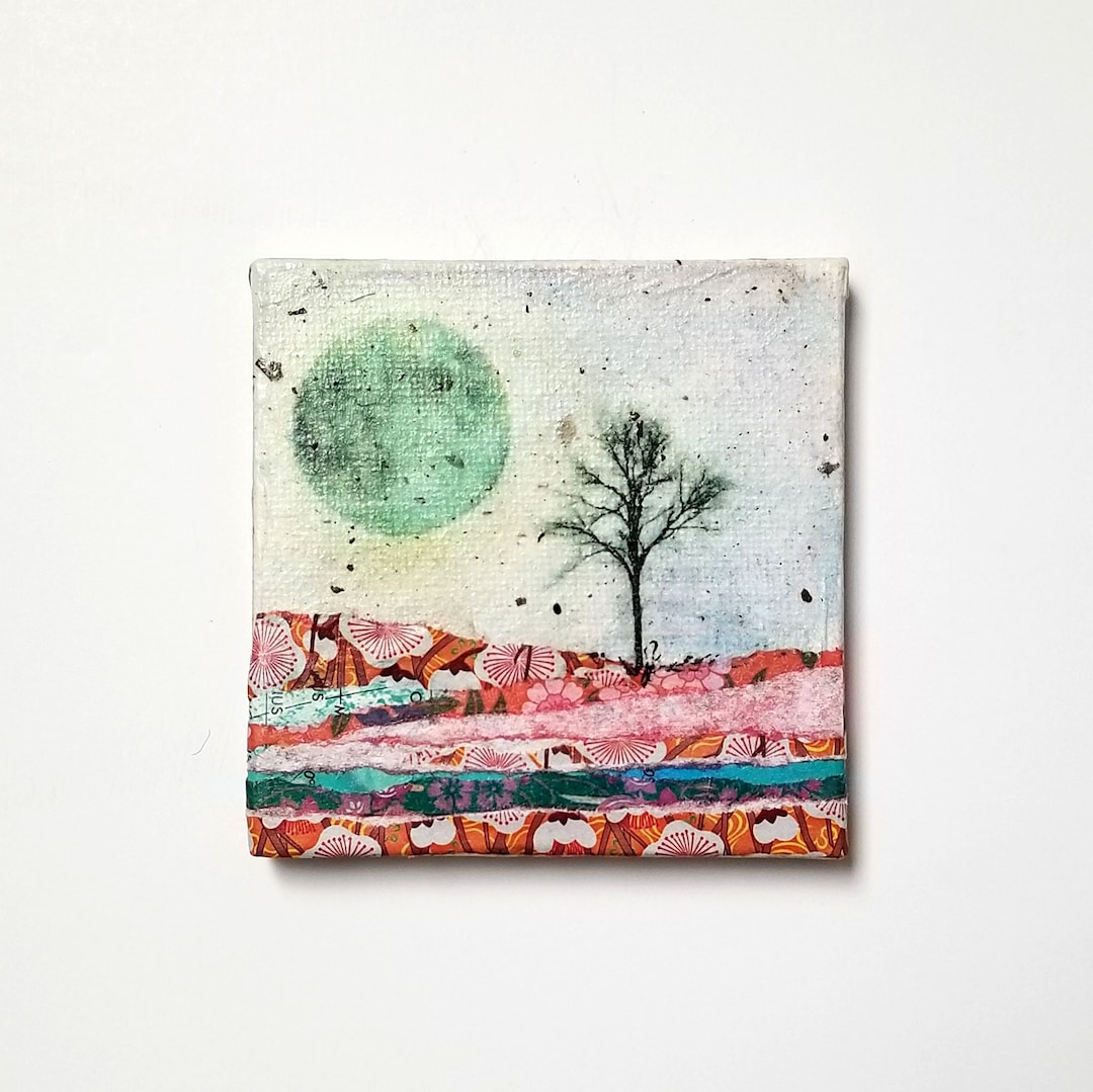 Colorful Days Tree of Strength Full Moon Mini Art - Etsy