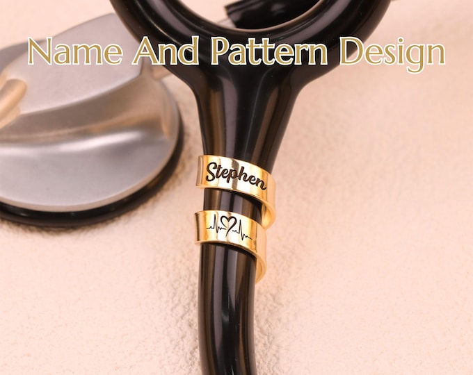 Stethoscope ID Tag, Personalized Name Tag, Gift for RN Nurse, Gift for ...