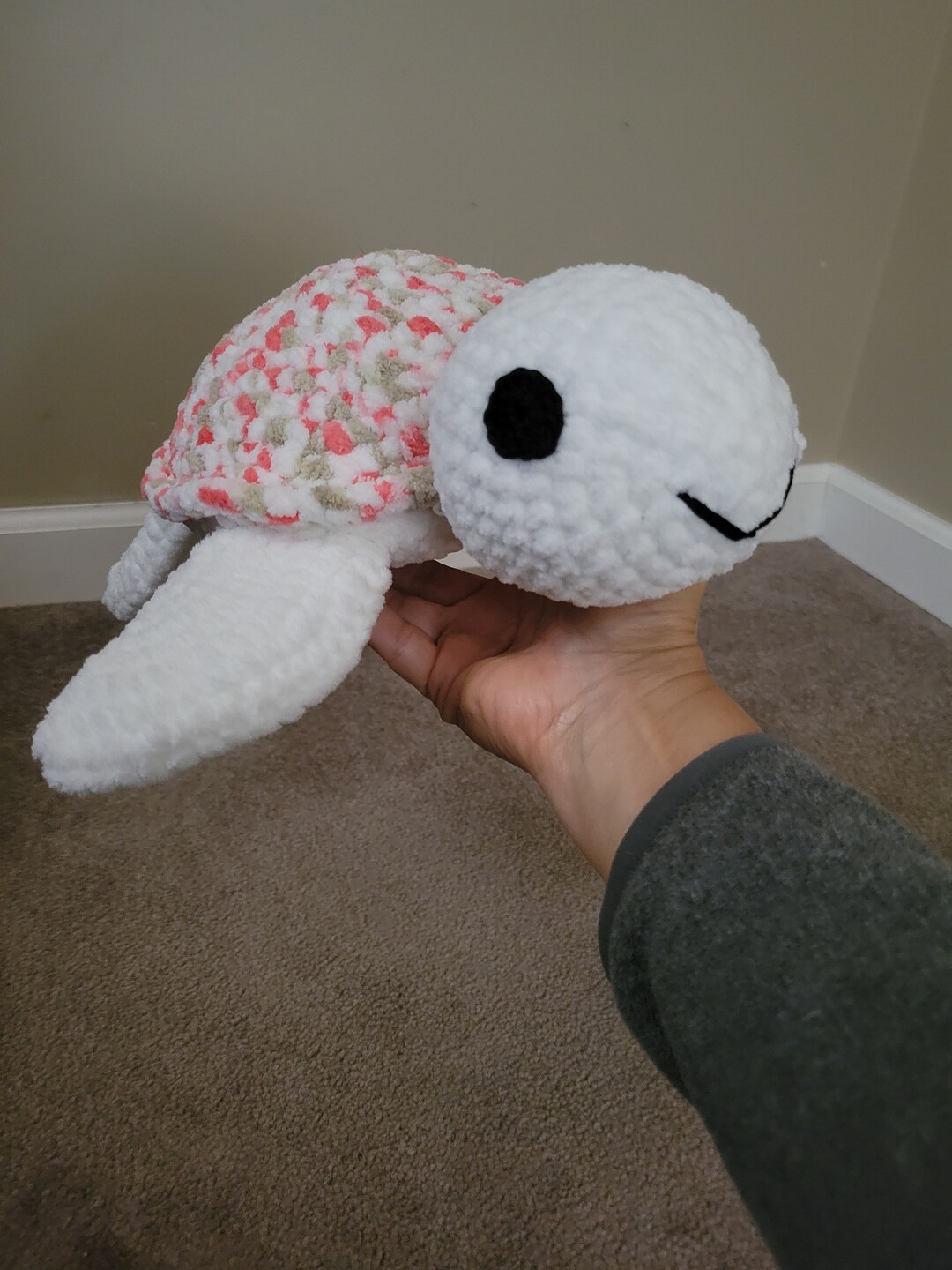 Large Soft Plush Pink Salmon Multi-colored Sea Turtle - Etsy