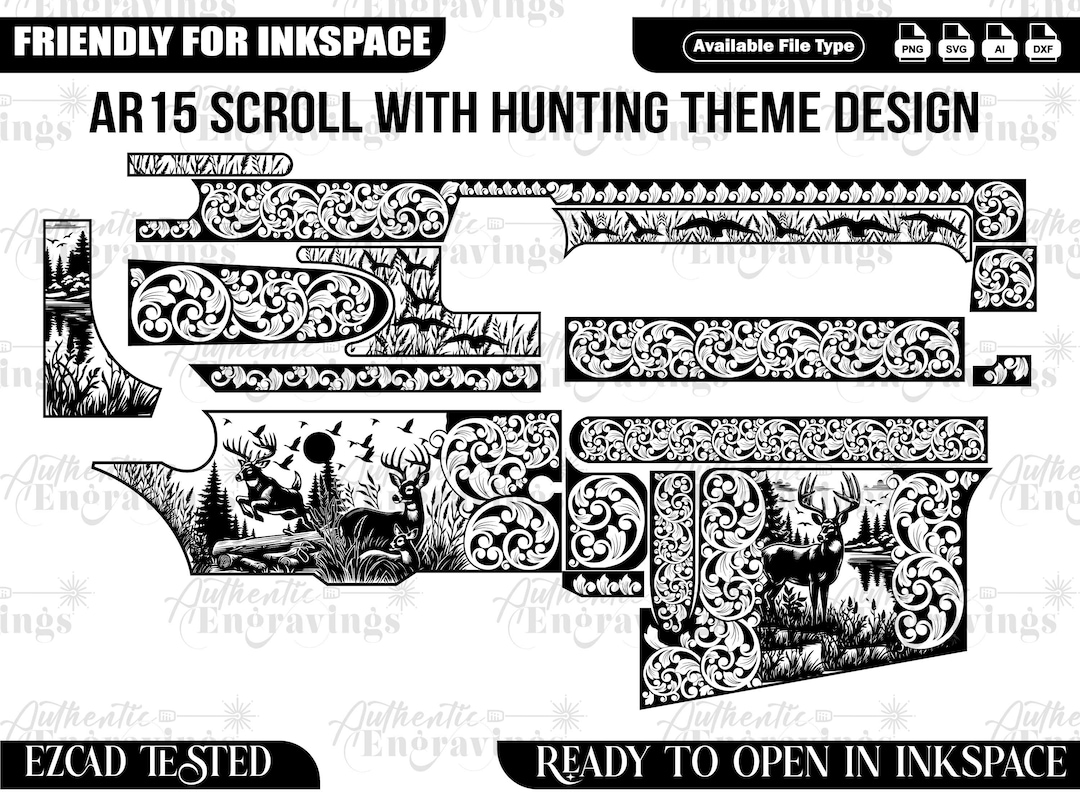 AR15 Scroll Hunting Design SVG, Laser Cut File (digital Download) - Etsy
