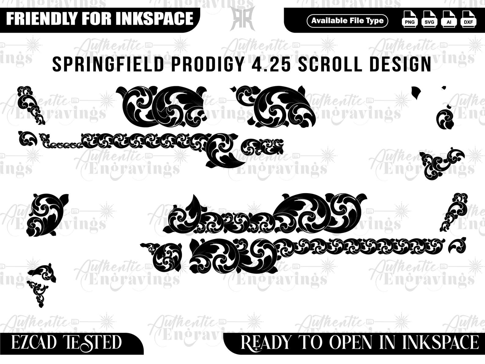 Springfield Prodigy Scroll Design SVG, Laser Cut File (digital Download ...