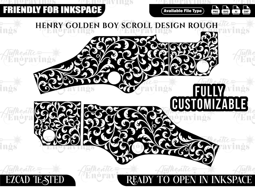 Henry Golden Boy Scroll Design, Laser Cut File (SVG, Ai, Png, Dxf) - Etsy