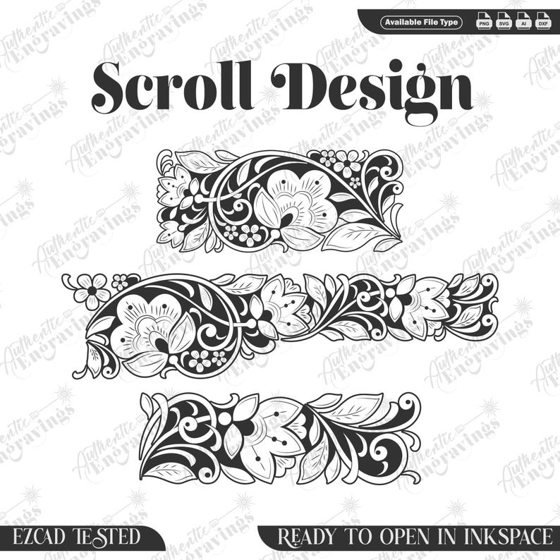 Scroll Design Bundle Svg Art,laserdesign,lasermarking,fiberlaser ...