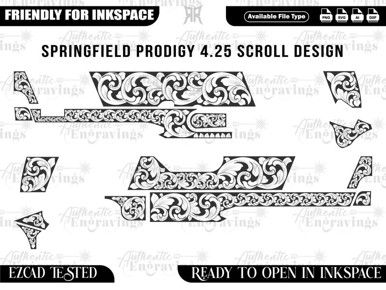 Springfield Prodigy Scroll Design SVG, Laser Cut File (digital Download ...