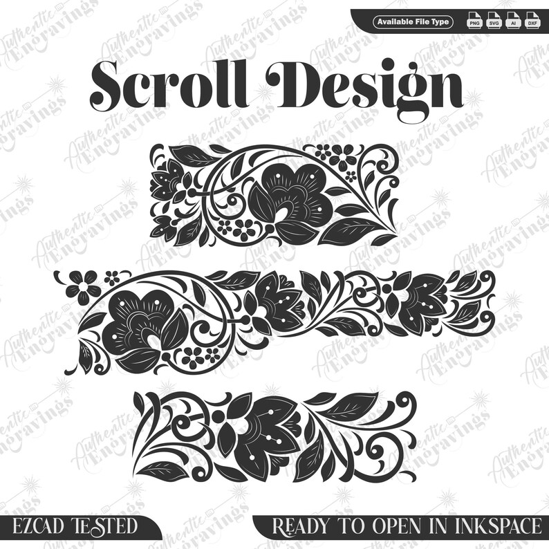 Scroll Design Bundle Svg Art,laserdesign,lasermarking,fiberlaser ...