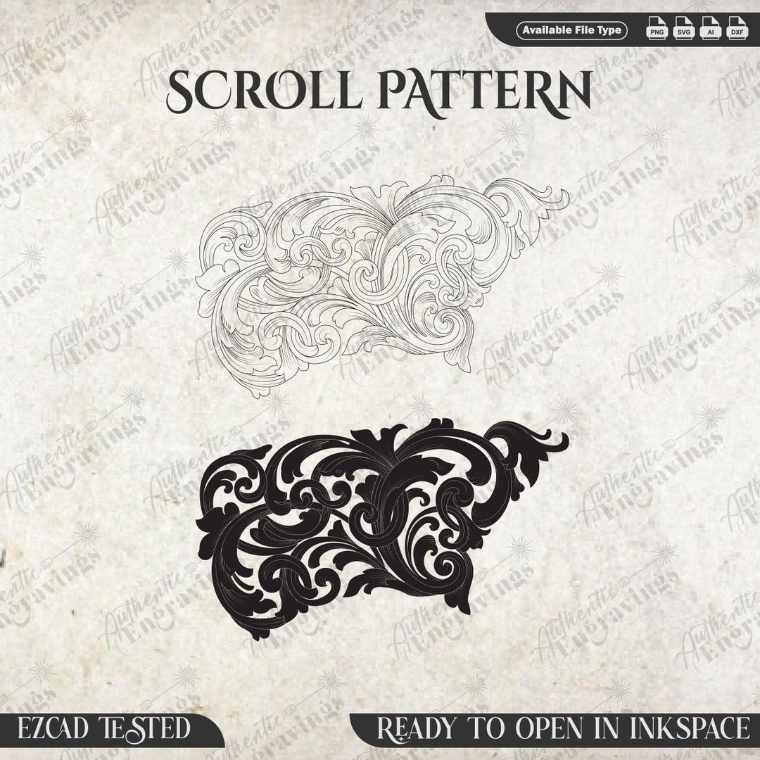 Scroll Design Bundle Svg Art,laserdesign,lasermarking,fiberlaser ...