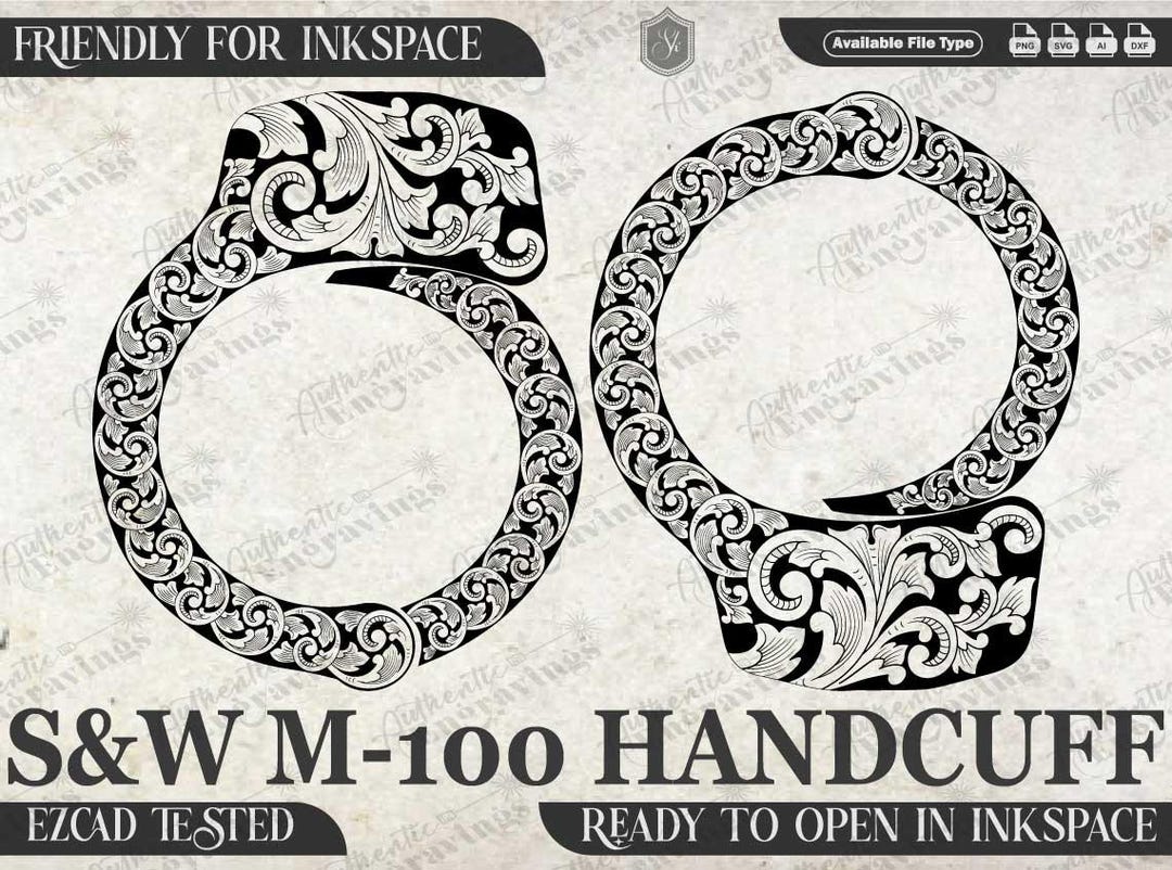 S&W M100 Handcuff Scroll Design, Laser Cut Vector (digital Download) - Etsy